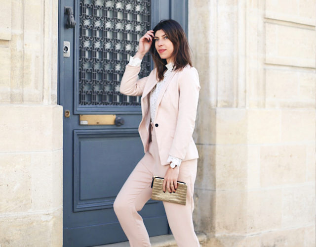 Costume rose poudré d'une working girl - Morgane Pastel | Blog ...