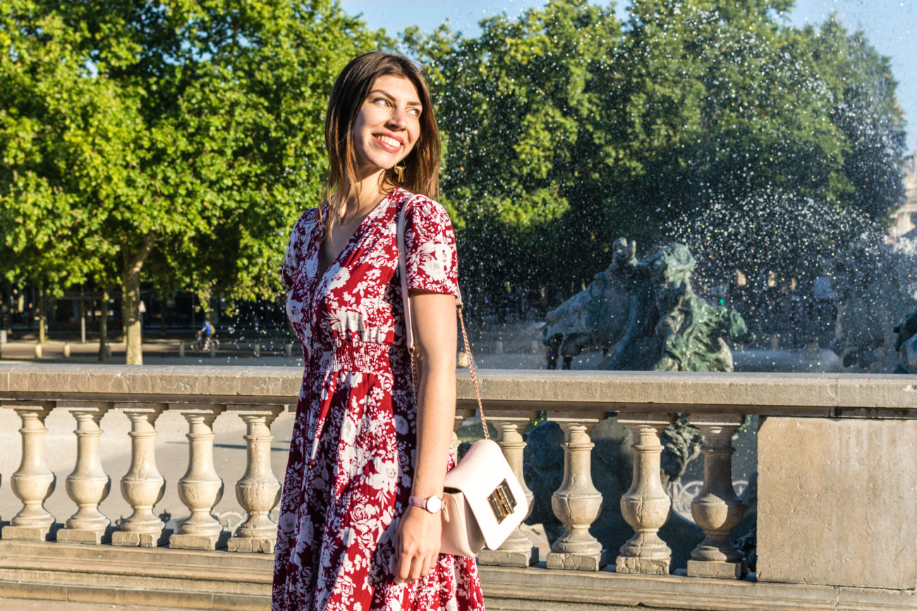 Robe longue floral rouge - Morgane Pastel | Blog lifestyle, mode & déco ...